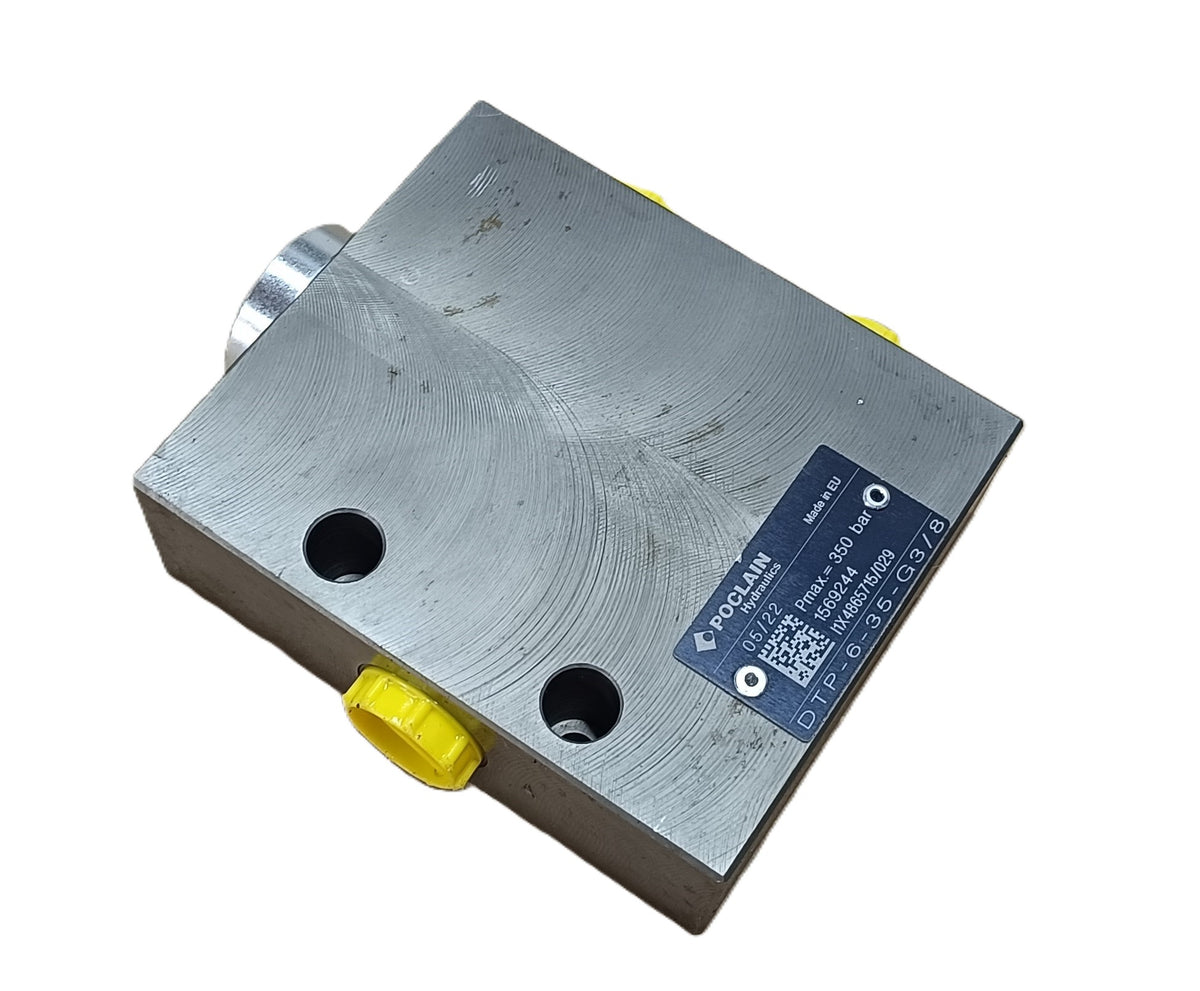 Flow divider, flow divider 50:50 3/8" BSP – Grunemeyer Hydraulik