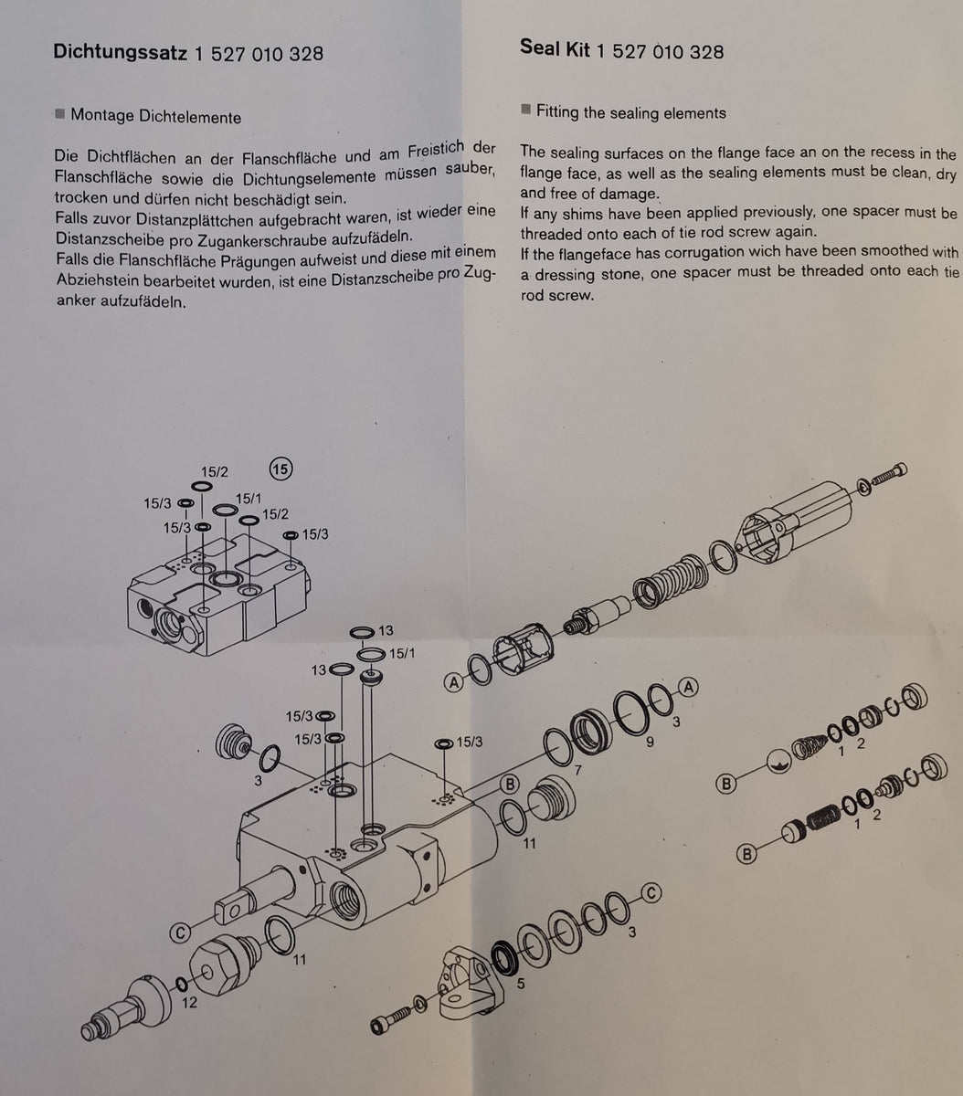 Bosch SB23 OC seal kit 1527010328 – Grunemeyer Hydraulik